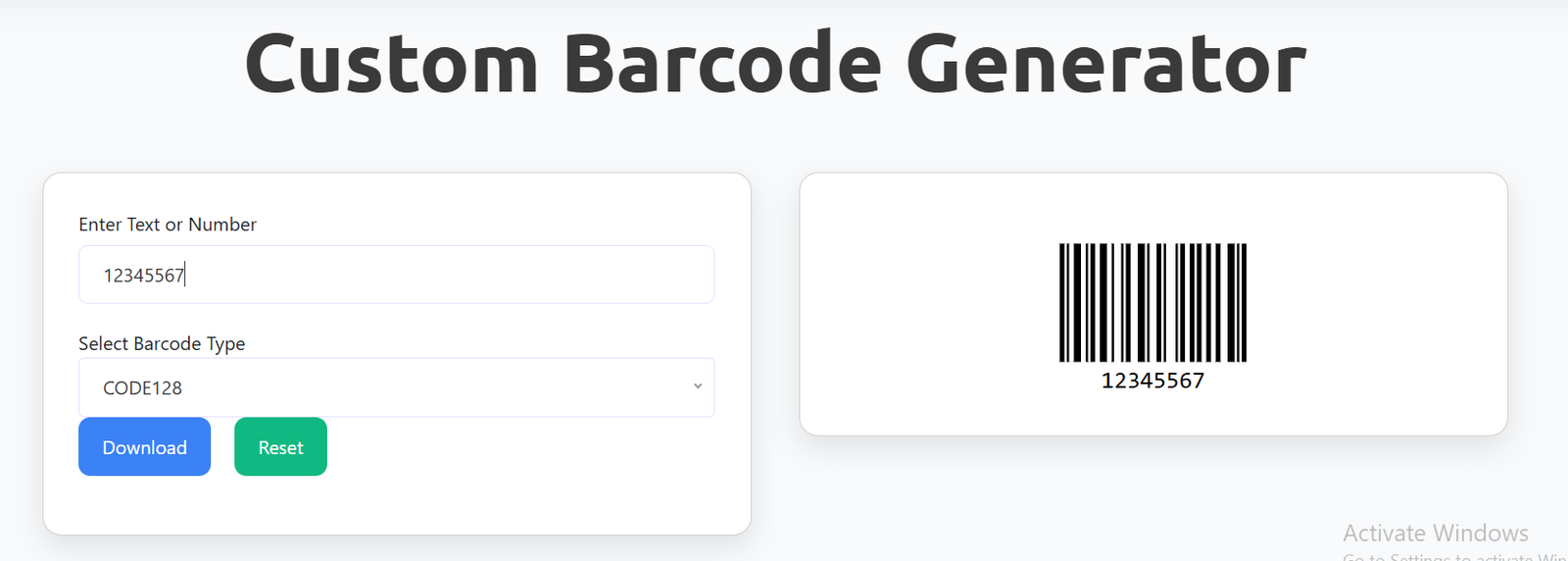 Free Barcode Generator - Davis Senei